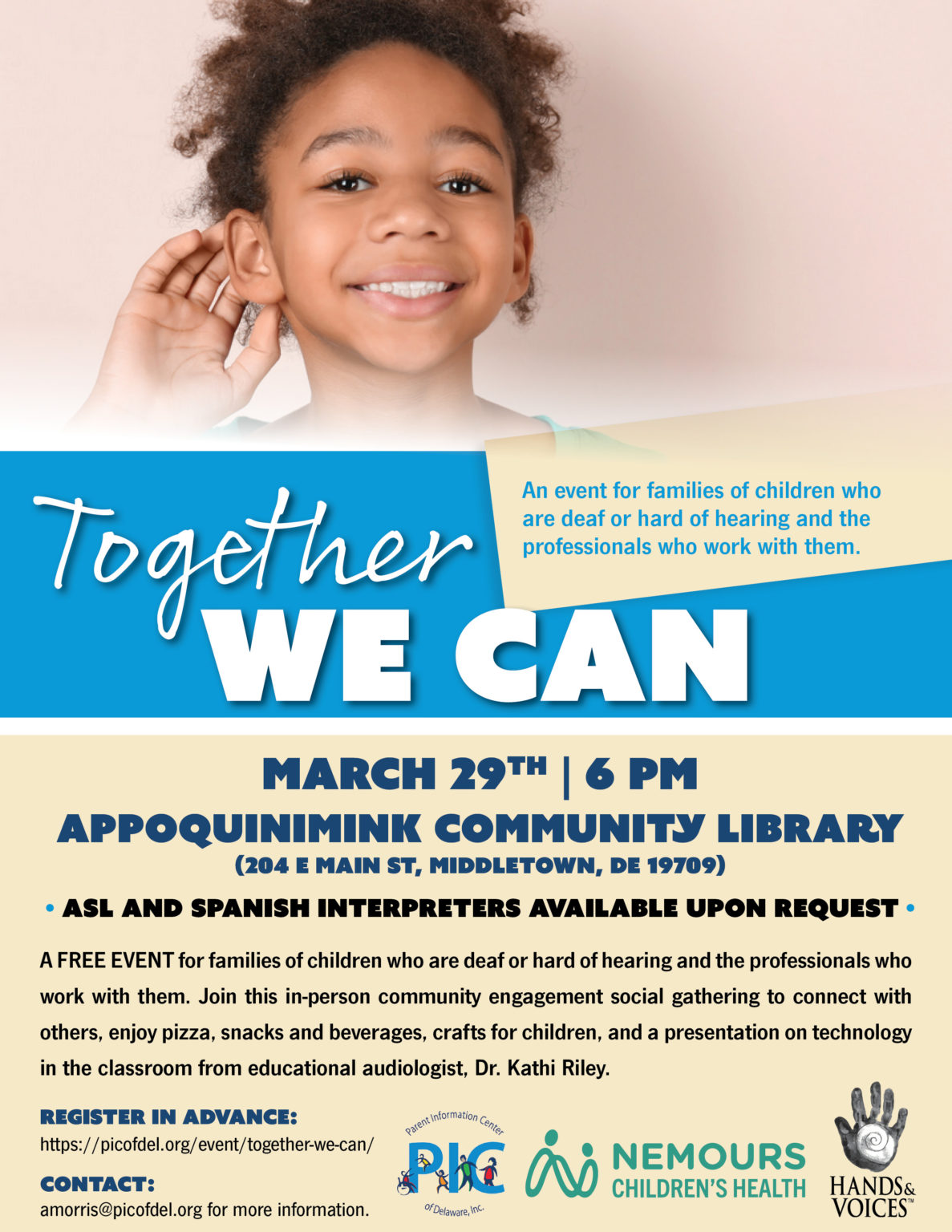 Together We Can (3 events – Spring 2023) – Delaware Association of the ...
