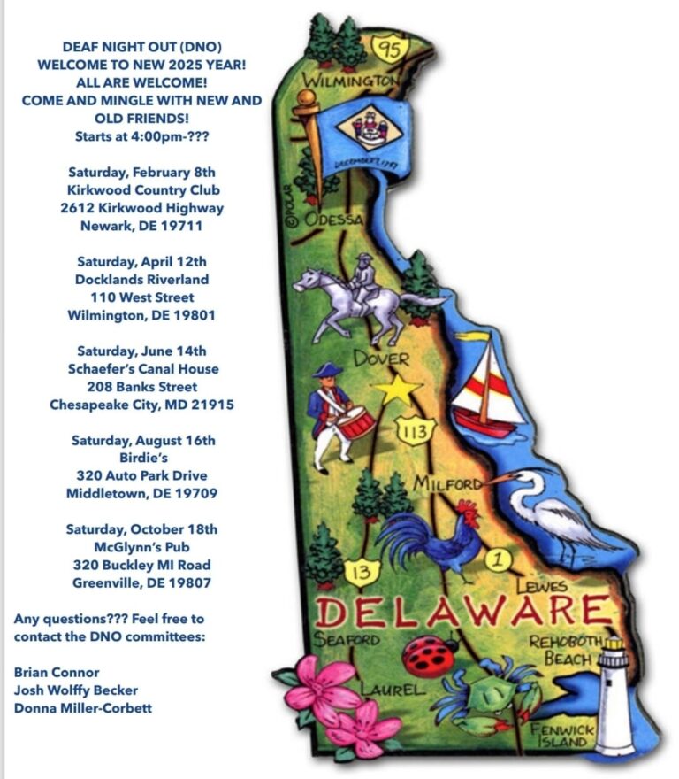 NCC DNO (New Castle County, Deaf Night Out) 2025 schedule – Delaware ...
