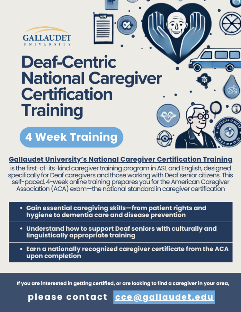 Deaf-Centric National Caregiver Certification Training – Delaware ...