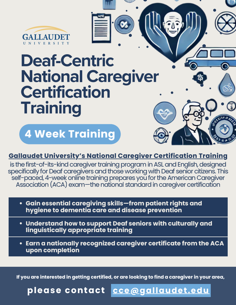 Deaf-Centric National Caregiver Certification Training – Delaware ...